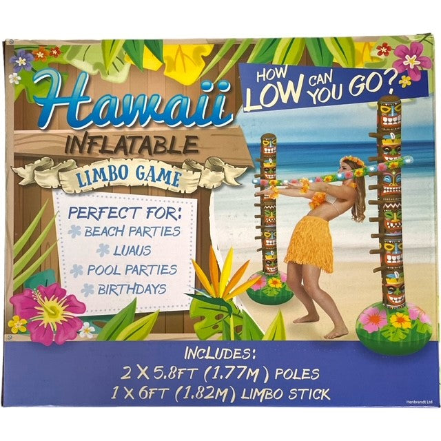 Hawiian Themed Inflatable Limbo Party Game 3 Piece Blow Up Set ...